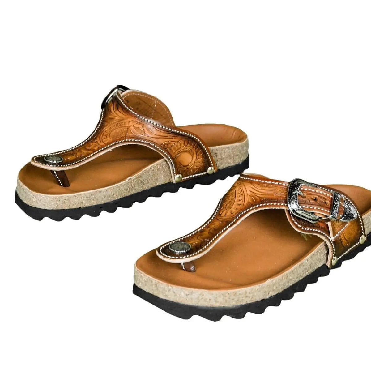 Ella Hand-tooled Flip-Flops Sandals – Stiefeld Boots