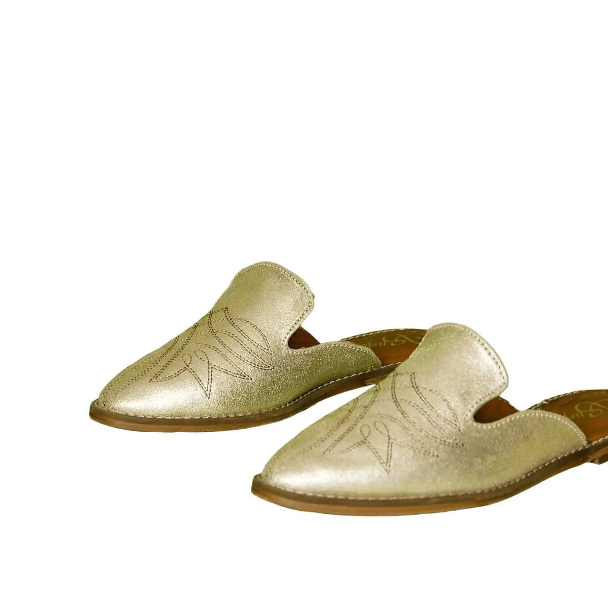 The Georgette Mule - Gold Suede – Stiefeld Boots